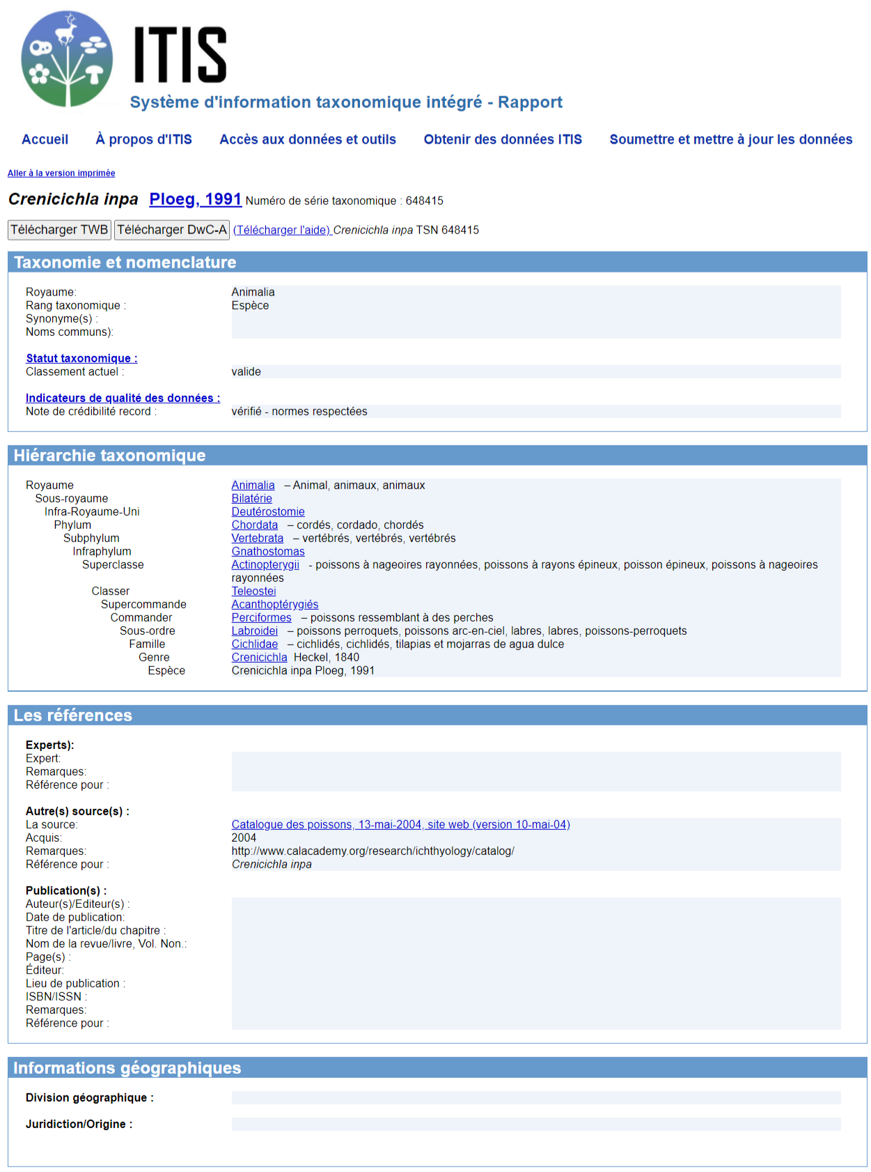 Crenicichla (saxatilis) inpa - CichlidameriqueCichlidamerique